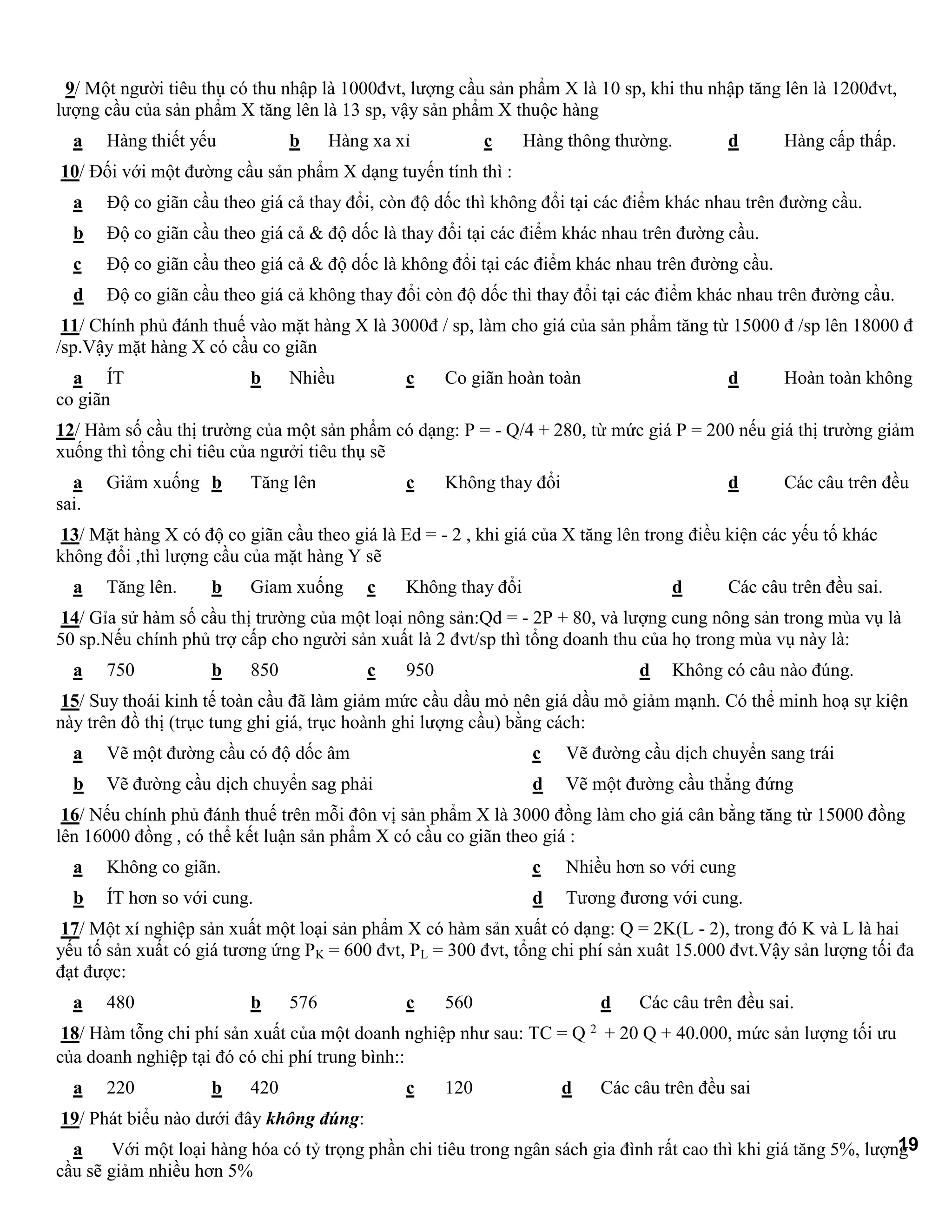CÓ ĐÁP ÁN - BỘ ĐỀ ÔN THI KINH TẾ VI MÔ UEH.pdf