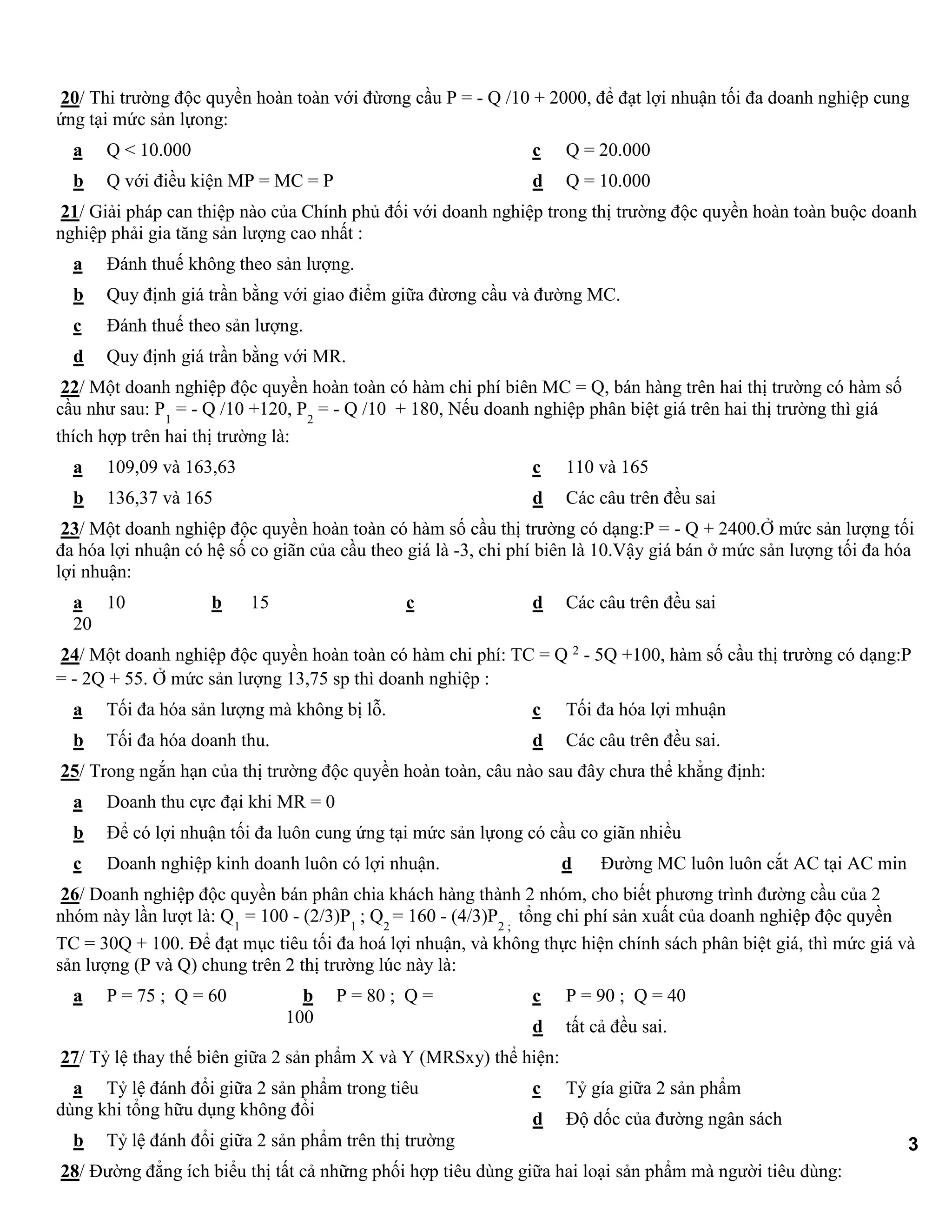CÓ ĐÁP ÁN - BỘ ĐỀ ÔN THI KINH TẾ VI MÔ UEH.pdf