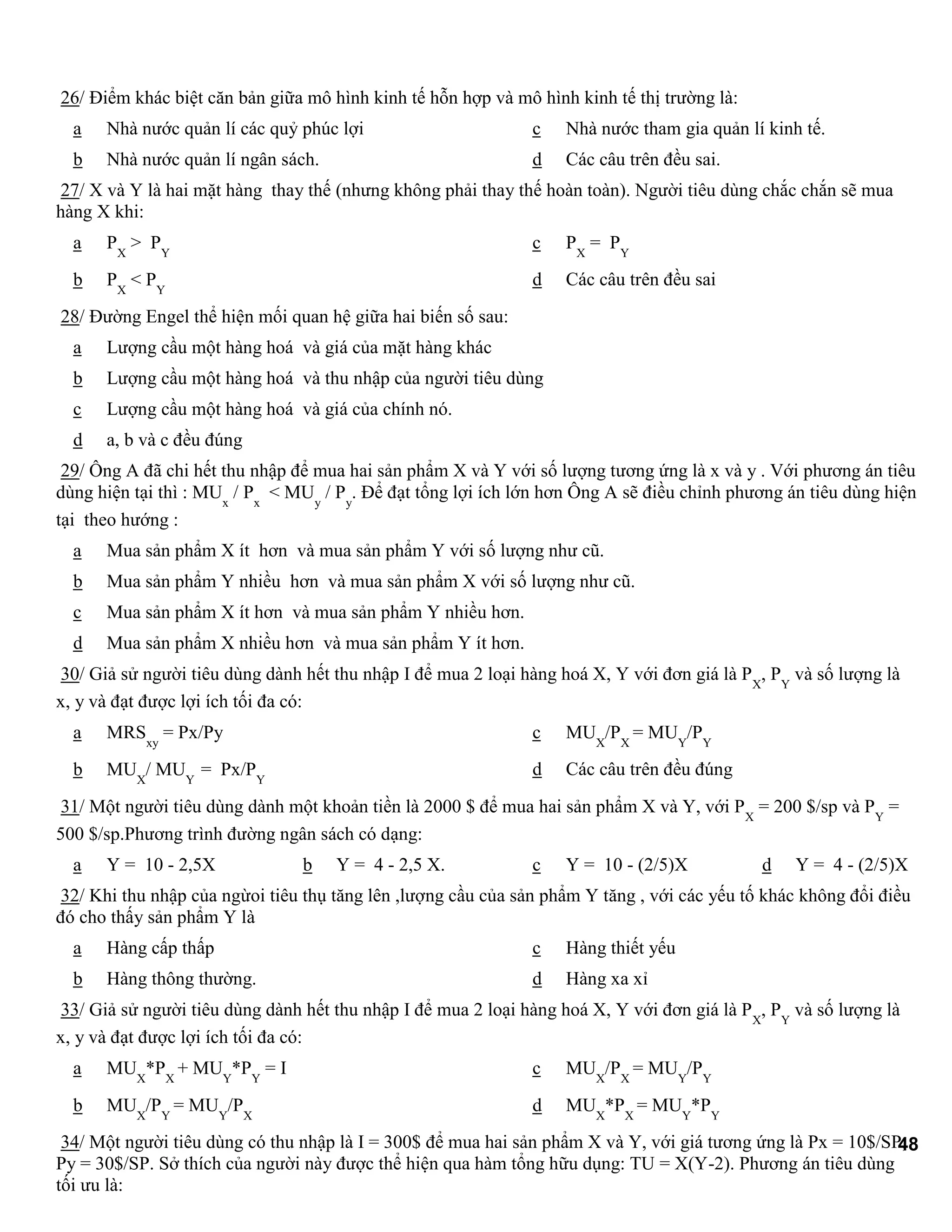 CÓ ĐÁP ÁN - BỘ ĐỀ ÔN THI KINH TẾ VI MÔ UEH.pdf