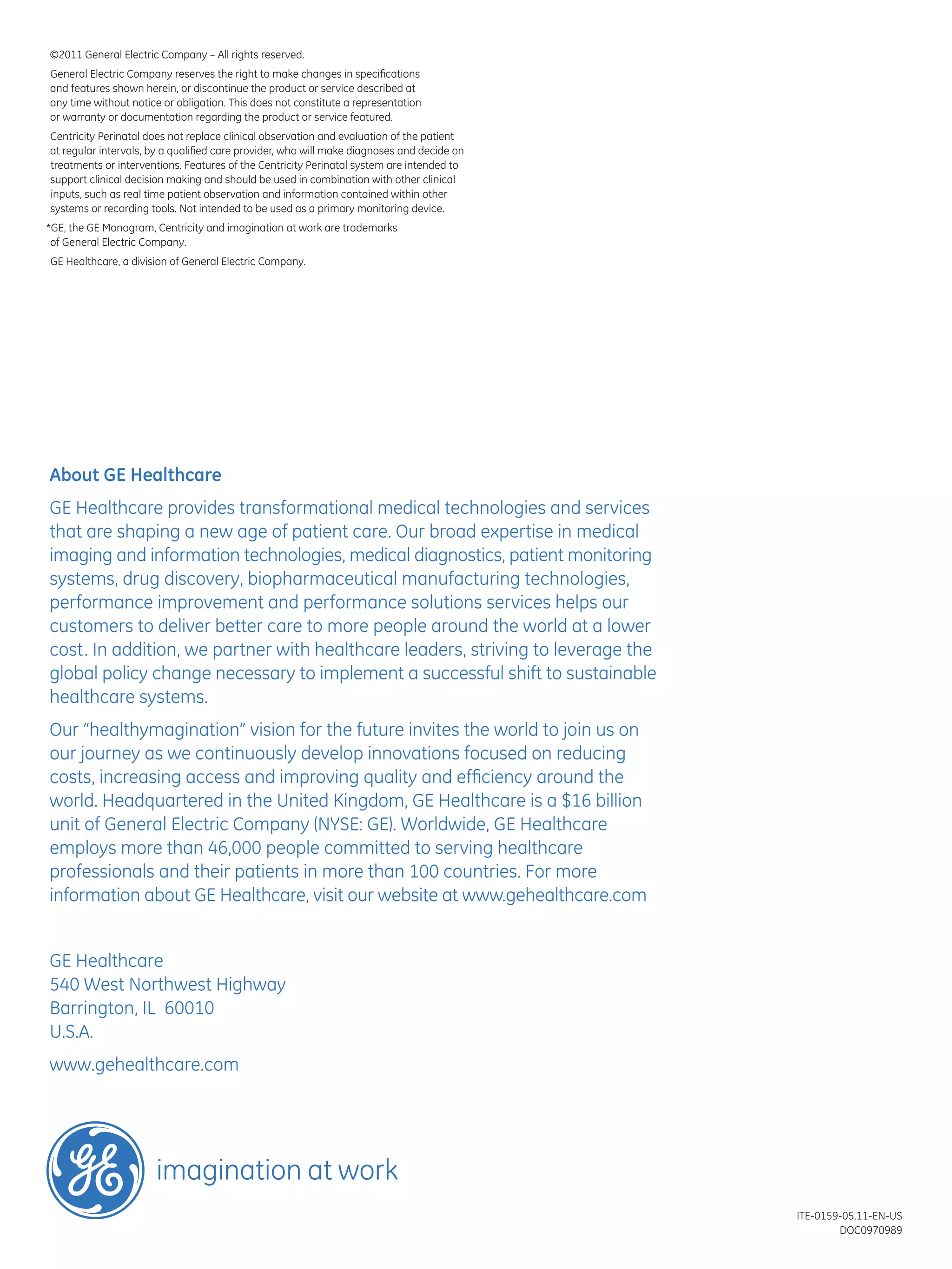 Centricity Perinatal Software Case Study River Oaks | PDF