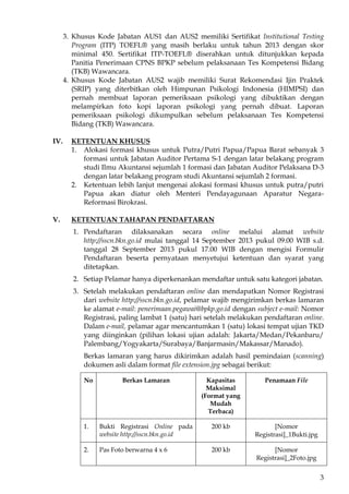 Cpns bpkp 2013 | PDF