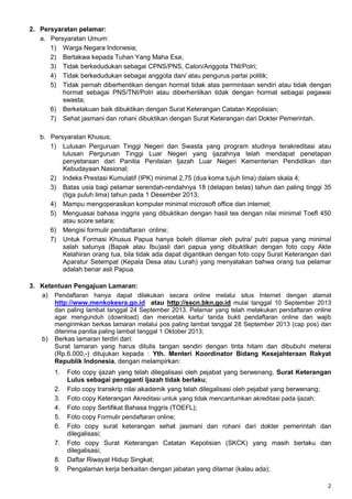 Cpns kesra 2013 | PDF