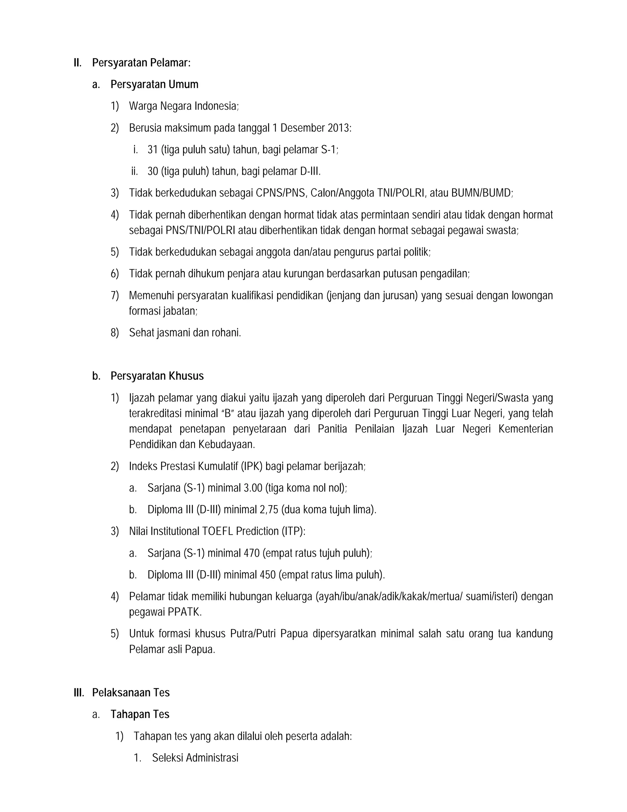 Cpns ppatk 2013 2 | PDF