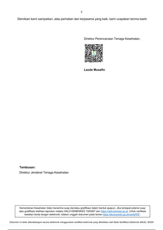 daftar usulan calon pegawai negri sipil kemenkes 2024 | PDF