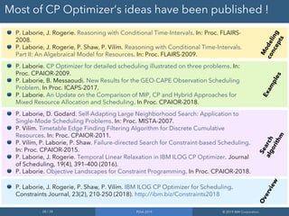 CP Optimizer pour la planification et l'ordonnancement | PPT