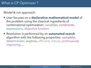 CP Optimizer pour la planification et l'ordonnancement | PPT