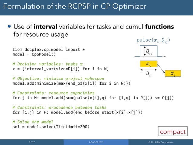 Recent Advances On Large Scheduling Problems In Cp Optimizer Ppt 5440
