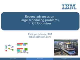 Advances in solving large scheduling problems with CP Optimizer | PPT