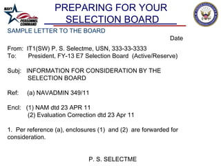 CPO Selection Board Brief 2012 (FY2013) | PPT