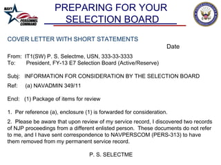 CPO Selection Board Brief 2012 (FY2013) | PPT