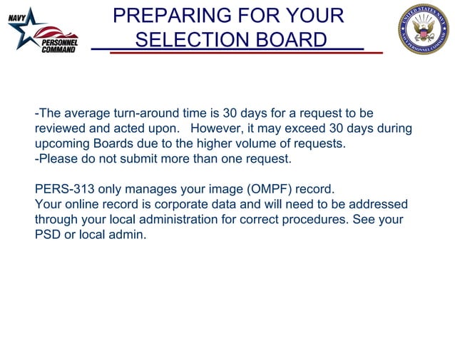 CPO Selection Board Brief 2012 (FY2013) | PPT | Technology & Computing