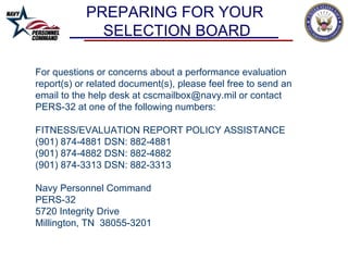 CPO Selection Board Brief 2012 (FY2013) | PPT