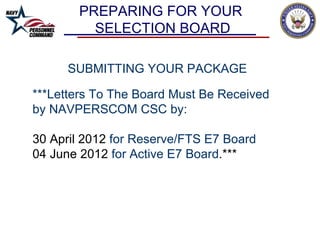 CPO Selection Board Brief 2012 (FY2013) | PPT