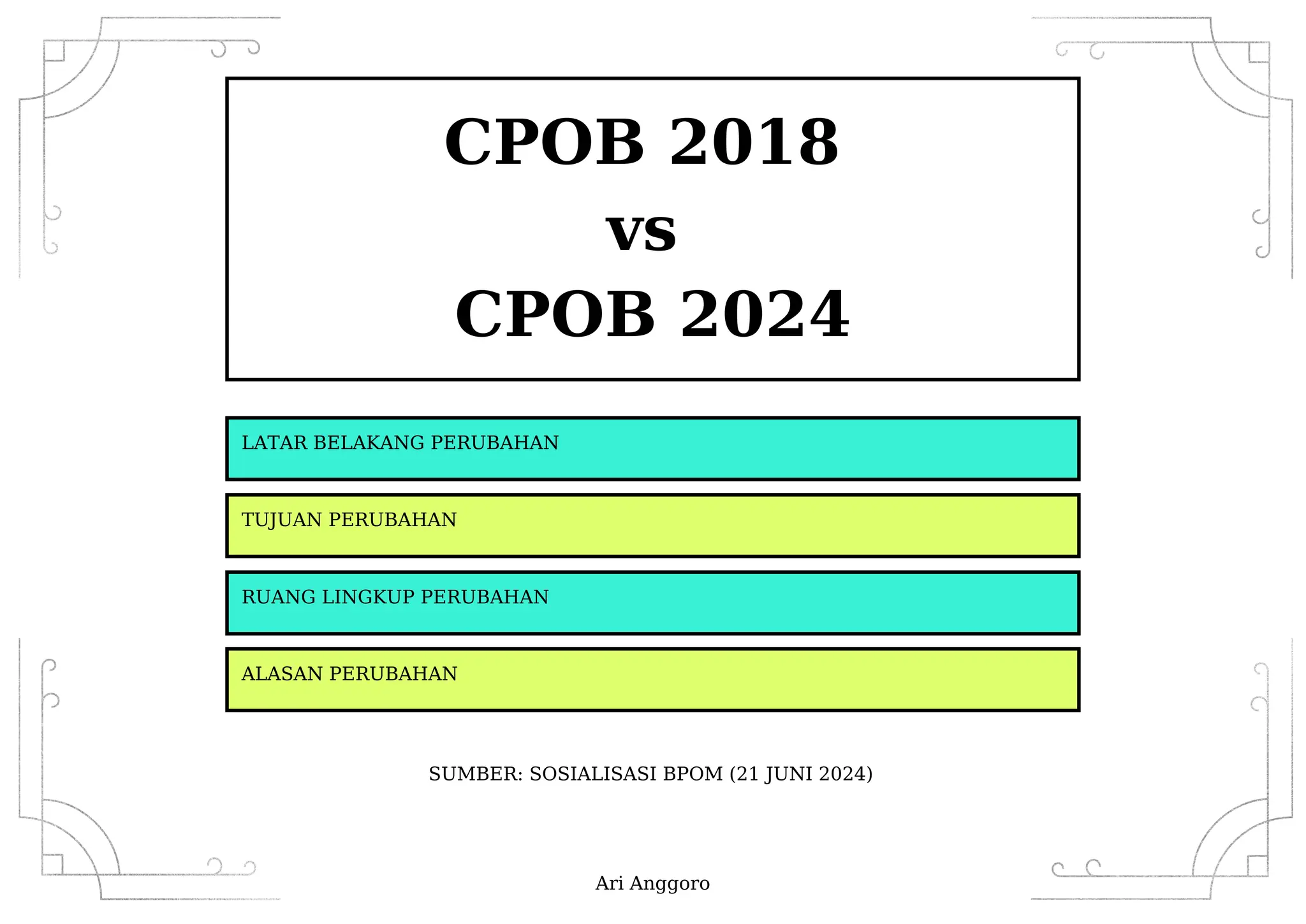 Perbandingan CPOB 2018 vs CPOB 2024 final | PDF