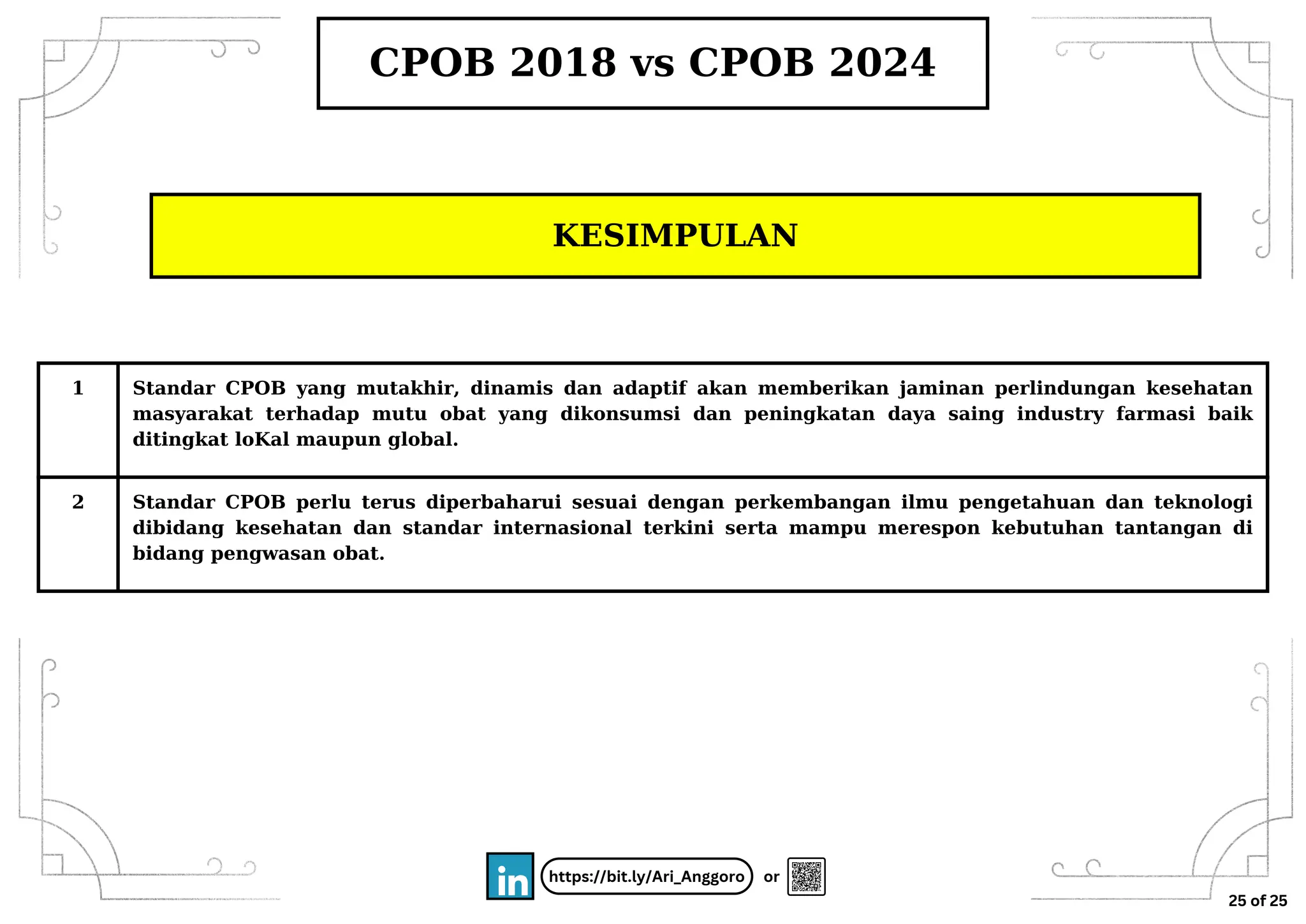 Perbandingan CPOB 2018 vs CPOB 2024 final | PDF