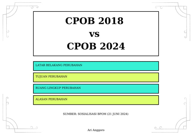 Perbandingan CPOB 2018 vs CPOB 2024 final | PDF
