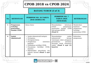 Perbandingan CPOB 2018 vs CPOB 2024 final | PDF