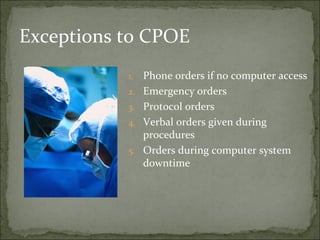 Cpoe ppt | PPT