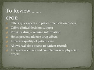 Cpoe ppt | PPT