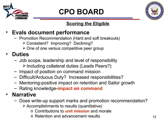 Cpo fitrep observations | PPT