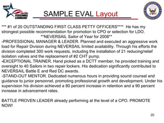 Cpo fitrep observations | PPT