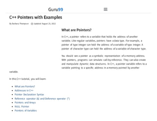 C++ Pointers with Examples.docx
