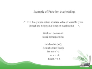 C++ concept of Polymorphism | PPT