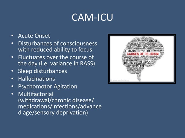 CPOT / RASS / CAM-ICU | PPTX | Brain and Nervous System Disorders | Diseases and Conditions