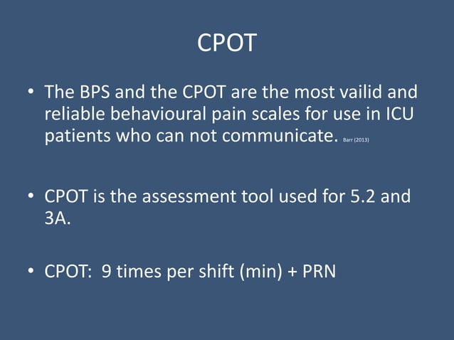 CPOT / RASS / CAM-ICU