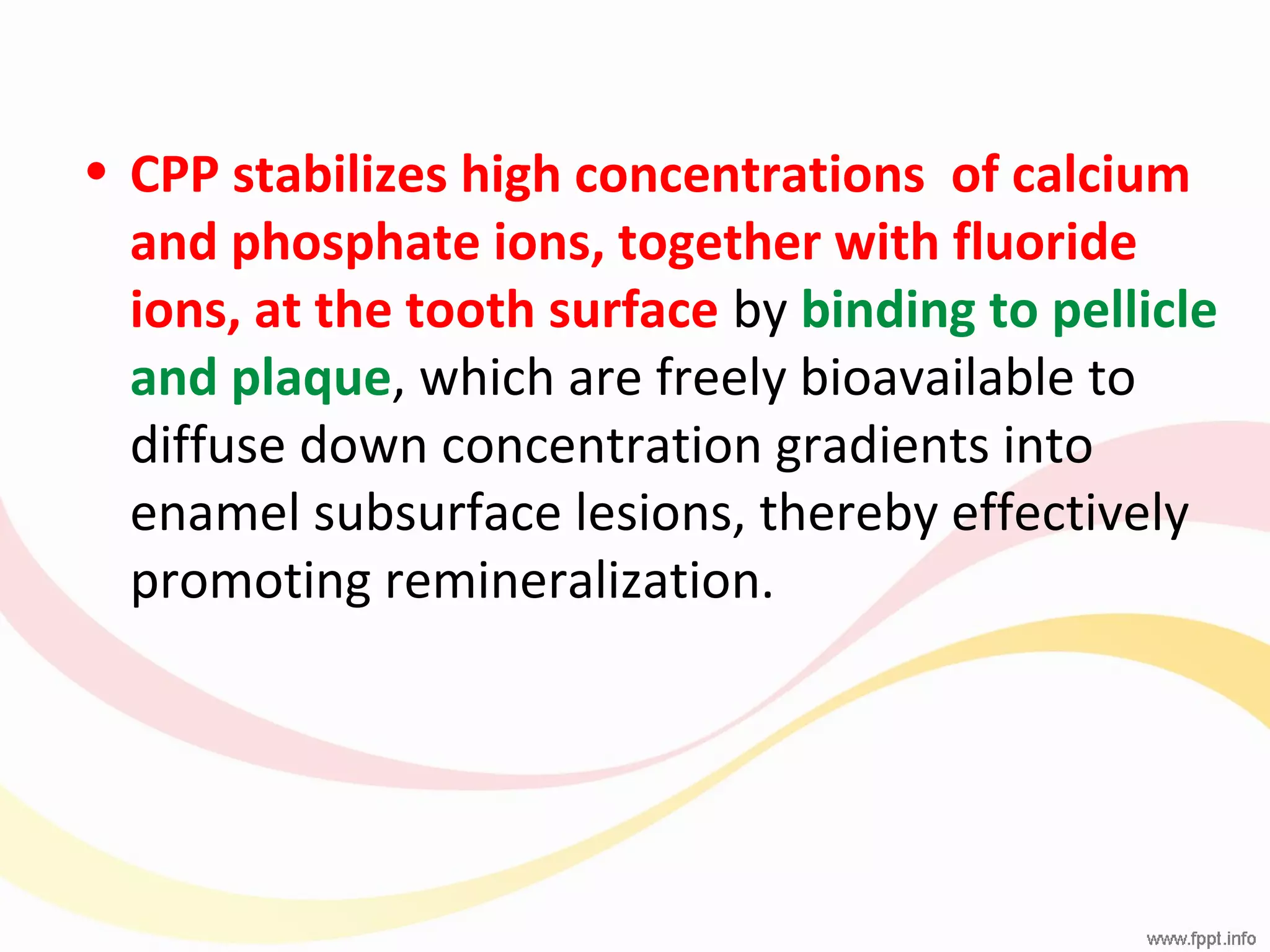 CPP- ACP - Casein Phospho Peptide-Amorphous Calcium Phosphate | PPT