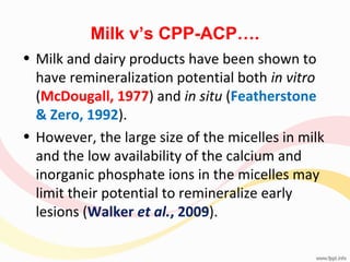 CPP- ACP - Casein Phospho Peptide-Amorphous Calcium Phosphate | PPT