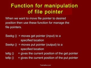 File handling in C++ | PPT | Operating Systems | Computer Software and ...