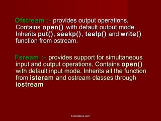 File handling in C++ | PPT | Operating Systems | Computer Software and ...