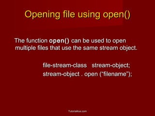File handling in C++ | PPT