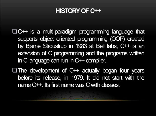 CPP-overviews notes variable data types notes | PPT