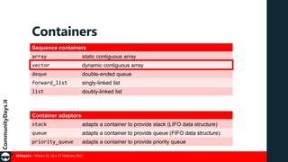 CDays14 - CPP05 - Standard Library: STL e boost, la BCL di C++ | PPSX | Programming Languages ...