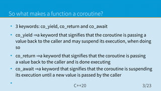 Introduction to C++20 Coroutines by Alex P | PDF