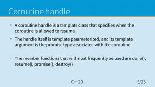 Introduction to C++20 Coroutines by Alex P | PDF