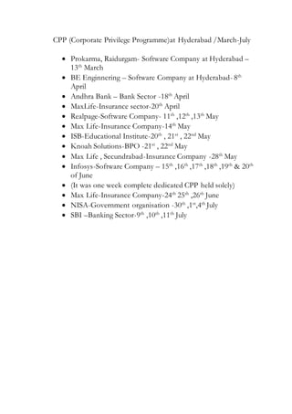 Corporate Privilege Programme | DOCX