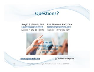 Using Physical Modeling to Refine Downwash Inputs to AERMOD | PDF