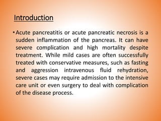 Acute Pancreatitis | PPTX