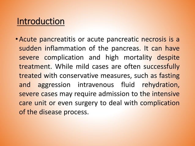 Acute Pancreatitis | PPT