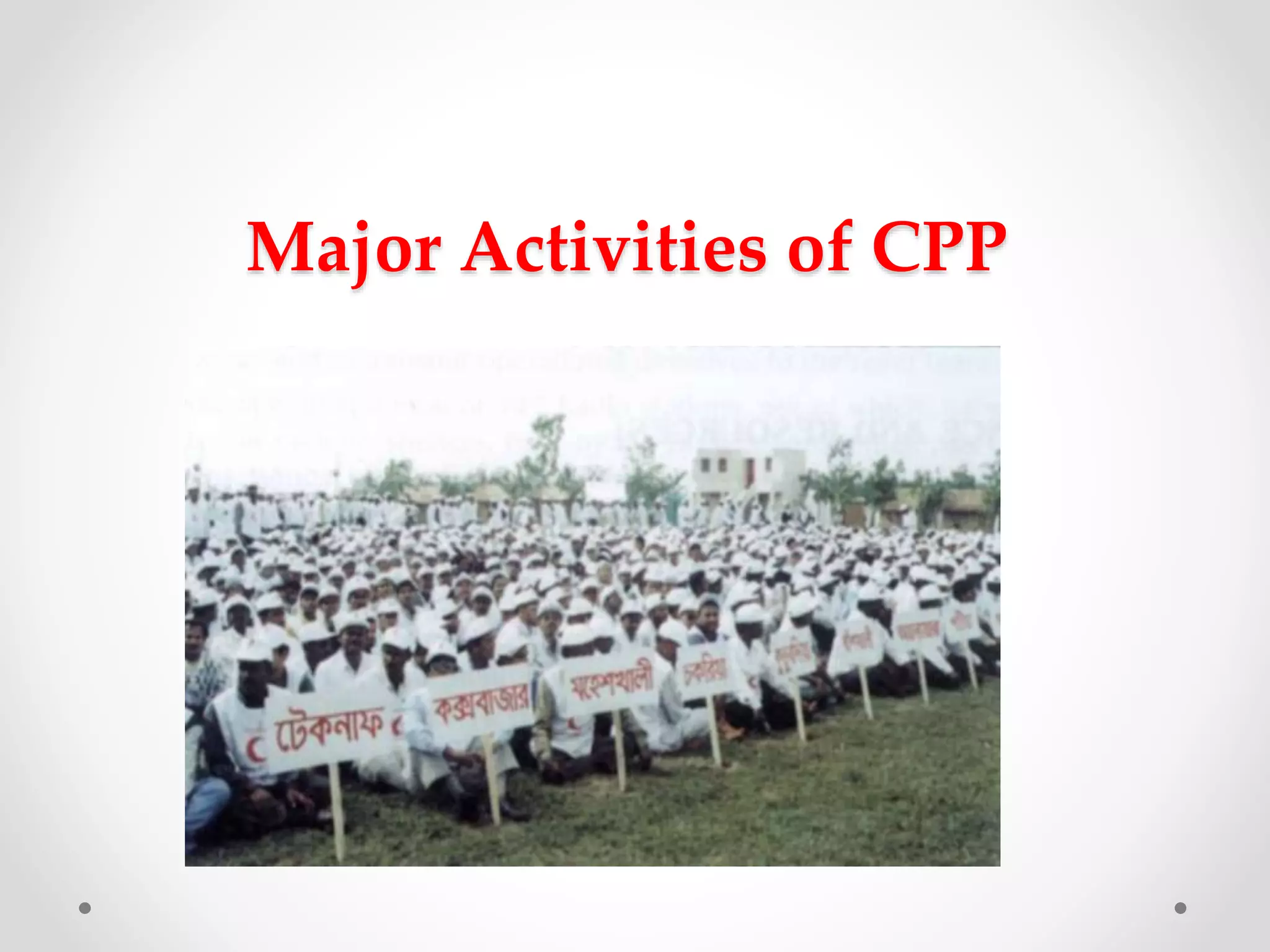 Critically Evaluate the cyclone preparedness Program (CPP) of Bangladesh. Elaborate its weakness ...