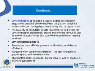 CPP certification - What is the CPP certification? | PPTX