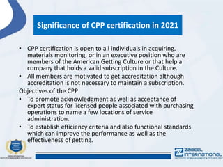 CPP certification - What is the CPP certification? | PPTX