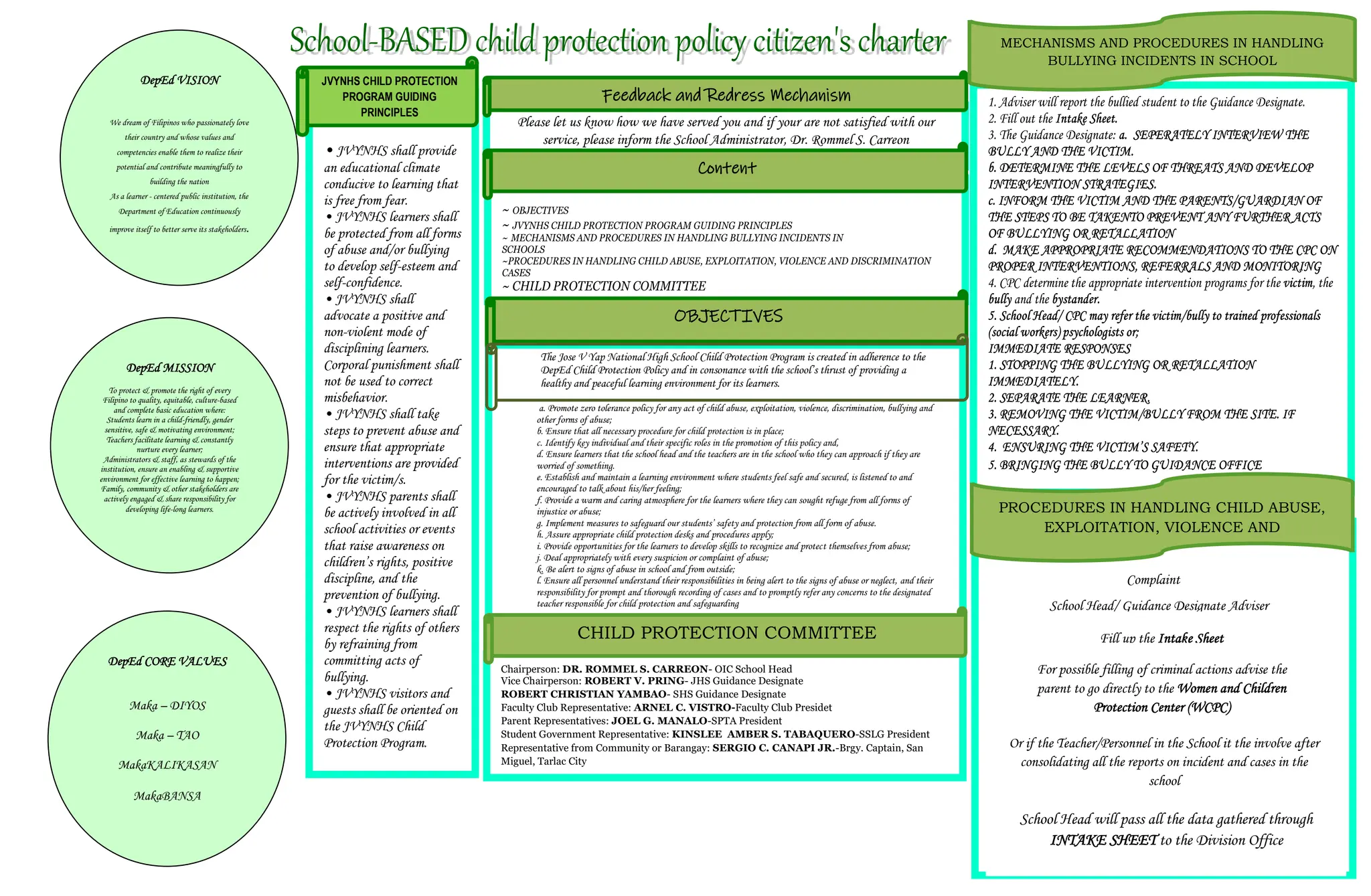 child protection policy charter of depeertment of education in the ...
