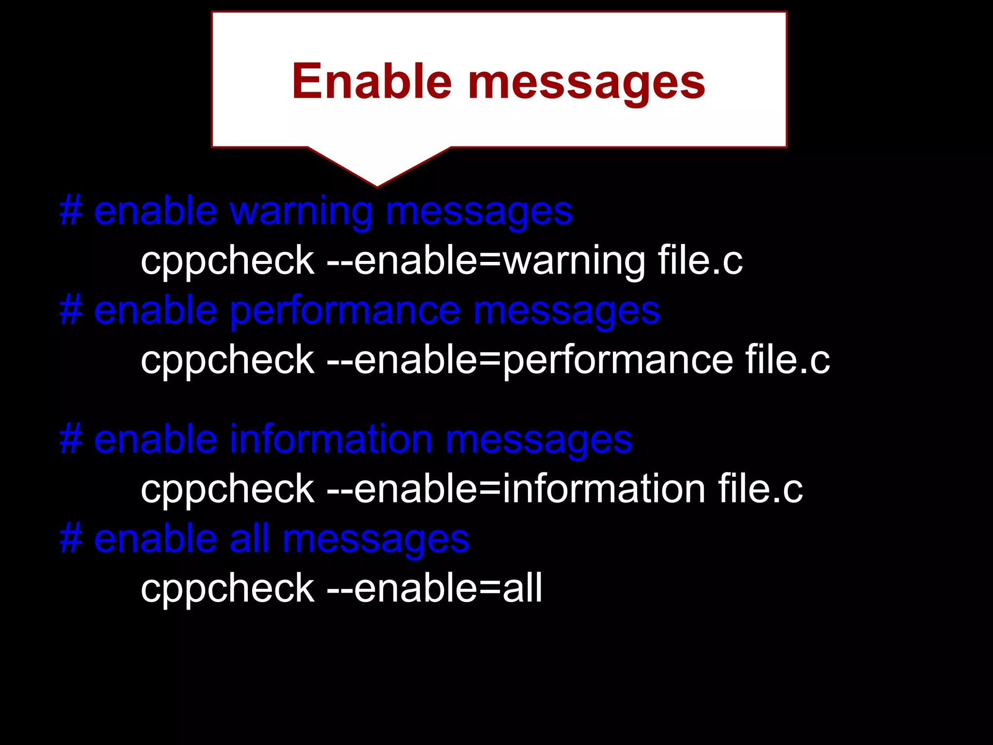 CppCheck - Static code analysis tool | PPT