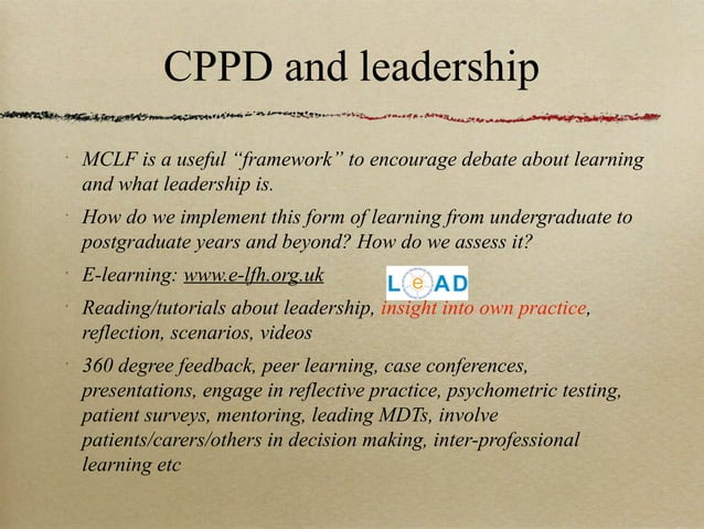 Cppd leadership | PPT