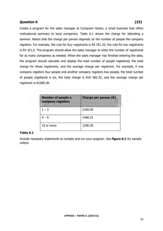 Cpph exam a_2019_s1 | PDF | Programming Languages | Computing