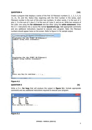 Cpph exam a_2019_s1 | PDF | Programming Languages | Computing
